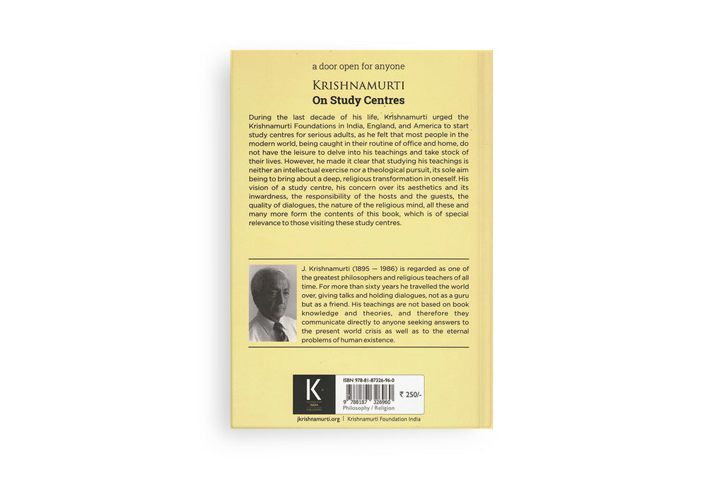 A Door Open for Anyone – Krishnamurti Bookstore